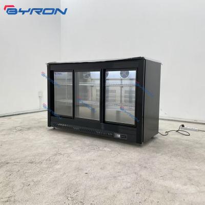 China 268L Single Door Aluminium Inner Beverage Cooler Direct Cooling Mechanical Thermostat Commercial Display Refrigerator for sale