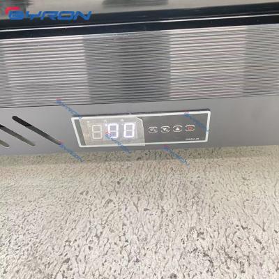 China 610L Double Sliding Door Beverage Cooler Embraco Compressor Frost Free Fan Cooling Commercial Display Fridge for sale