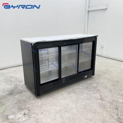 China 350L Single Door Beverage Cooler R290a Eco Refrigerant Fan Cooling Auto Defrost Commercial Refrigerator for sale