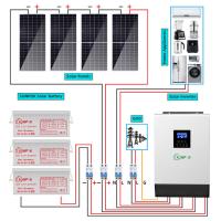 China LiFePo4 Hybrid Solar System Kit 5000w Grid Connected Solar Rooftop System for sale