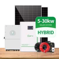 China 3 Phase Hybrid Off Grid Solar System 5Kw 10Kw 20Kw 30Kw Solar Panel Energy Power System for sale