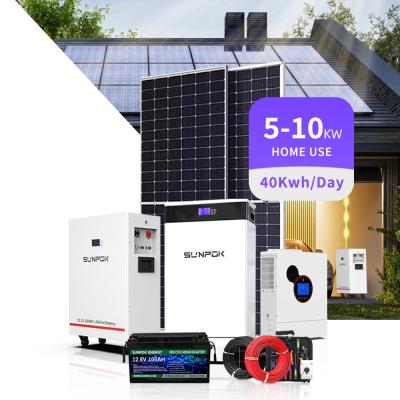 China Solar Panel System Hybrid Solar System Hybrid Off Grid Complete Home Home 3kw 5kw 10kw 15kw Energy Storage for sale