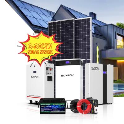 China Complete Set Hybrid Off Grid 10kw 12kw 15kw 20kw Solar Energy System for sale