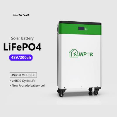 China Deep Cycle LiFePO4 Solar Lithium ion Battery 10kwh 48v 200ah Home Solar Energy System for sale