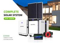 China Hybrid Inverter Solar System 10kw 50kw 500kw Lithium Ion Battery Roof Mounting Home Use for sale