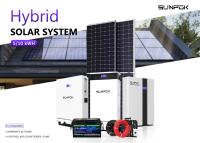 China Hybrid Solar Energy Storage System Lithium Batteries 48v 200ah 15kwh 20kwh Roof Mounting for sale