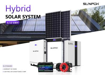 China Hybrid Solar Energy Storage System Lithium Batteries 48v 200ah 15kwh 20kwh Roof Mounting for sale