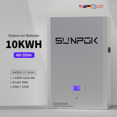 China 48V 10kwh Sodium-ion-battery Sodium Na Ion Storage Battery Solar Power Bank Power Wall Sodium Ion Rechargeable Batteries for sale