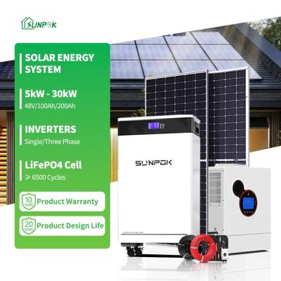 China Solar System 6.2kw Complete 6.2KW 10.2KW Complete Solar Kit Off Grid Solar Panel System for Home Solar Energy System for sale