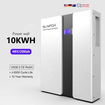 China Powerwall Lifepo4 Home Battery Solar Energy Storage 48V 200ah 10Kwh Lithium Ion Battery With WIFI for sale