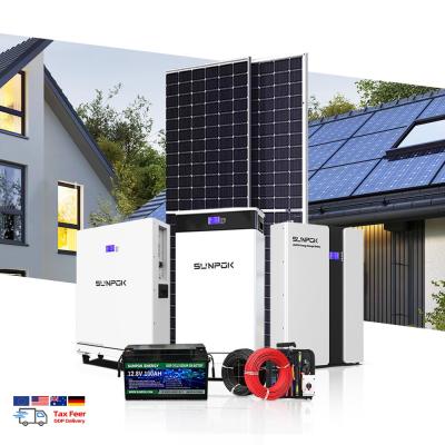 China Hybrid Solar Energie System For Home 5Kw 10Kw Off Grid Solar Power Energy PV Storage System Full Set for sale