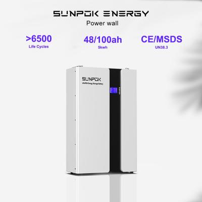China Powerwall Solar Energy Storage Battery 200Ah 48V 51.2V 10Kwh Lifepo4 Wall Mounted Lithium Battery for Home for sale