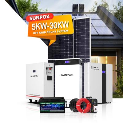 China 10Kw 12Kw 15Kw Hybrid Solar Energy System Home 25kw Complete Solar Energy System for sale