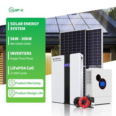 China 10kw 15kw Solar Kit 3000W 5000W 6kw 8kw Complete Solar System For Home Off Grid Solar Energy System for sale