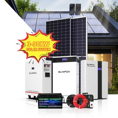 China Complete Hybrid Solar Energy Storage System 5KW 10KW 15KW 20KW Off / On Grid Solar System With Lithium Battery for sale