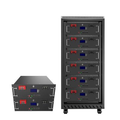 China 48V 5kWh 10kWh 15KWh 20KWh LiFePO4 Lithium Solar Battery 51.2V 100Ah Server Rack Home Solar Energy Storage Battery for sale