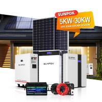 China Complete Home Solar System Kit 5kw 10kw 12kw Hybrid Solar Battery Energy System 10kwh 20kwh 30kwh 40kwh Lithium Batteries for sale