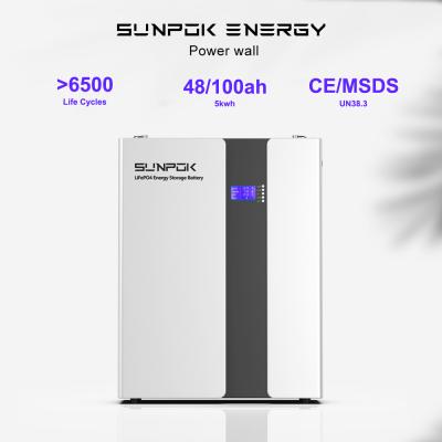 China 10kw Powerwall 10Kwh Solar System 48V Solar Lithium Battery Pack  200Ah LiFePO4 Energy Storage Battery for sale