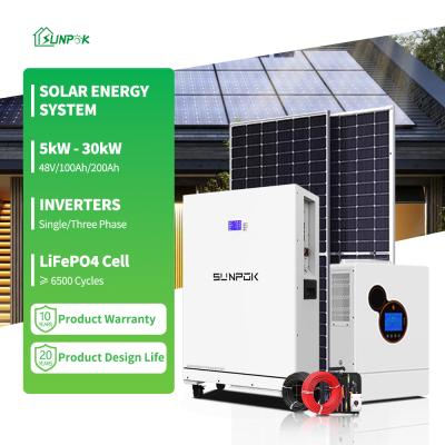 China 5KW Hybrid Solar Energy System 10KW Complete 15KW 30KW On And Off Grid For Home for sale