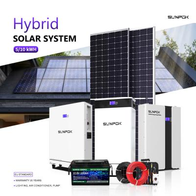 China Complete Off-Grid Solar Power Generator System 3-30kw 5-30kwh Lithium Iron Phosphate Battery for sale