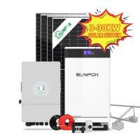 China Off On Grid Hybrid Solar System 5kw 8kw 10kw 20kw Solar Power System Complete Hybrid Set With Lithium Battery for sale