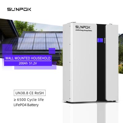 China 2025 8000 Cycles 51.2V 200Ah 48V LiFePO4 Solar 10Kwh Home Energy Storage Battery Lithium Batteries for sale