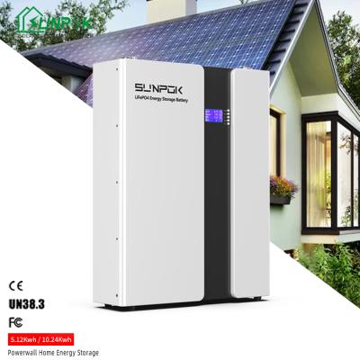 China 10Kwh Powerwall 51.2V 200Ah Wall Mounted Lithium Battery 48V Lifepo4 Powerwall Home Energy Storage Solar Battery for sale