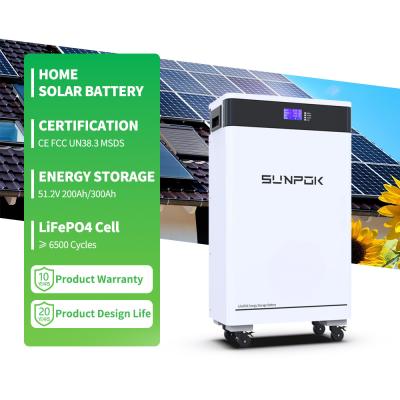 China 8000 Cycles 15kw Lifepo4 15kwh Lithium Ion Solar Battery 51.2v 300AH for Home Energy Storage for sale