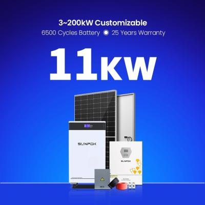 China New Arrival Complete 3.5kw 6.2kw 11kw 22kw Solar Panel System for Houses 220V Solar Energy Storage System Kits Farm for sale