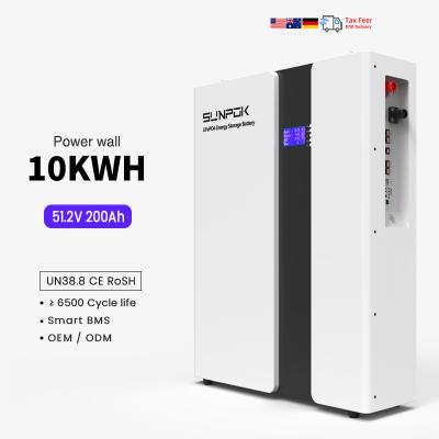 China New Energy 10kwh Lifepo4 Power Wall Batterie Lifepo4 48V 200Ah Home Battery for Solar Power System Home Energy Storage for sale