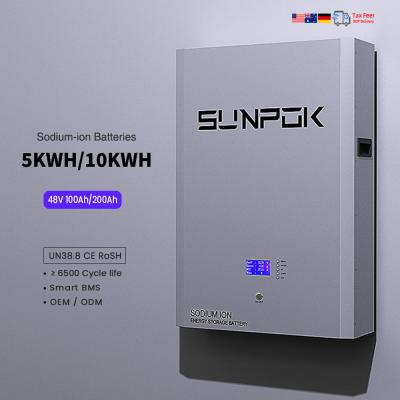 China Sodium Ion Battery Energy Solar System 48V 100Ah 5kWh Powerwall Sodium Battery Home Energy Storage for sale