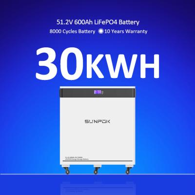 China Solar Battery System 51.2v 600ah Lifepo4 Akku 48v Battery with Wheels 30kwh Lithium Battery for sale