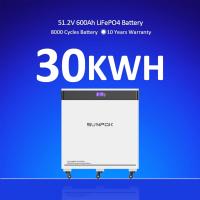 China NEW 30KW Deep Cycles 600AH Moveable Wall Mounted LiFePO4 51.2V Lithium Ion Battery Pack Home Energy Storage System for sale