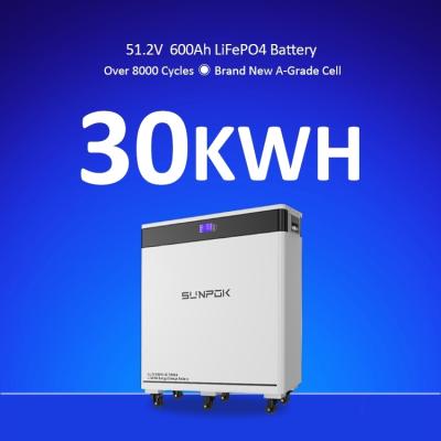 China Hot Sale 51.2V 600AH Split Hybrid Grid CAN Communication Home Energy Storage System LiFePO4 Solar Storage Battery for sale