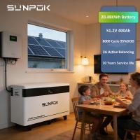 China Sunpok 48V Lithium Battery 51.2V 400Ah 20KWH Floor Mount Solar LiFePO4 Battery Energy Storage System for Home for sale