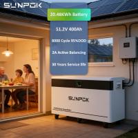 China Sunpok High Quality Split Deep Cycle LiFePO4 Solar Battery 51.2V 400Ah 20kWh 40kWh Home Energy Storage CAN 5/10 Year Warranty for sale