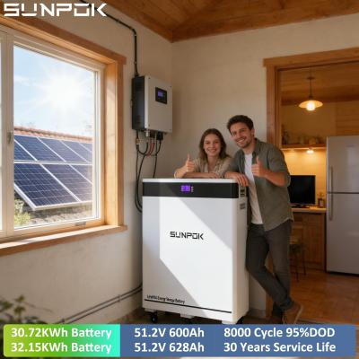 China SUNPOK Factory Direct Sale Wifi Function 48V 600AH 30KWH Lifepo4 Battery 600Ah 48V Lithium Battery 51.2V 30kwh Lifepo4 Battery for sale
