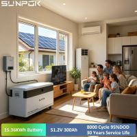 China SUNPOK 15Kwh Lifepo4 Battery 51.2V Lithium Battery Power Floor Mounted 15Kw Solar 51.2V 300Ah Home Energy Storage Battery for sale
