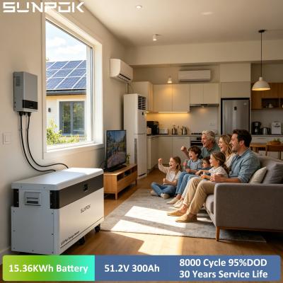 China SUNPOK 51.2V 300Ah Lifepo4 Home Energy Storage Lithium Battery 48v 15kWh Solar Lithium Iron Phosphate Battery Pack for sale