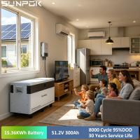 China SUNPOK 51.2V 48v 300ah Lifepo4 Battery 15kwh Lithium Ion Battery Home Storage Solar Battery House System for sale