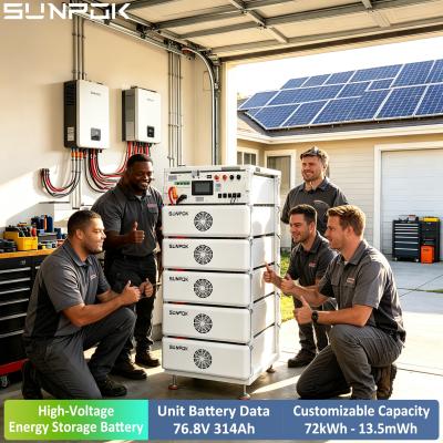 China SUNPOK Off Grid Power System 192kWh LiFePO4 Battery Bank 102.4V 314Ah 50kW Hybrid Inverter 6 Config for sale