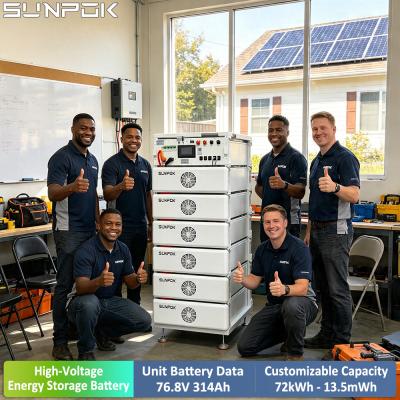 China SUNPOK Lifepo4 Battery Pack 76.8V 314Ah Lithium Ion Home Energy Storage Ess Battery Cabinet Energy Storage System for sale