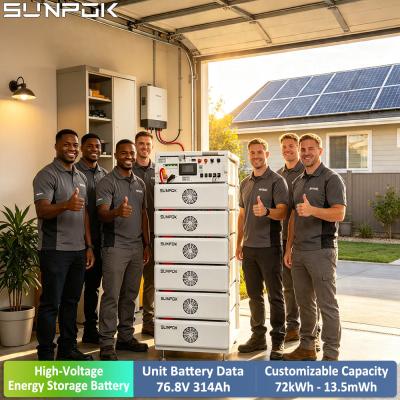 China SUNPOK Lithium Battery Pack HV 76.8V 314Ah Lithium Ion Battery Pack Solar LiFePO4 Battery Lithium Battery for Hybrid off Grid for sale