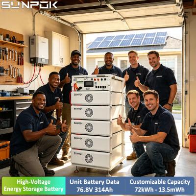 China SUNPOK HV High Voltage Lithium Ion Batteries Pack ESS Cabinet 76.8V 314Ah Lifepo4 Solar Battery for Solar Energy Storage System for sale