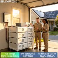 China SUNPOK Home Energy Storage High Voltage Battery LiFePO4 Solar Battery Lithium Ion Batteries Pack 50kWh 100kWh Lithium Battery for sale