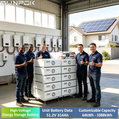 China SUNPOK 150kwh 200kwh 250kw 150kw 250kw 250kwh Lithium Ion Batteries Pack Complete Solar Energy Storage System for Industrial for sale