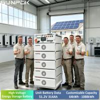 China SUNPOK High Voltage Batteries 50KWH 100KWH 200KWH Solar Storage Battery 51.2V 314AH LiFePO4 Battery Power Storage for Home for sale