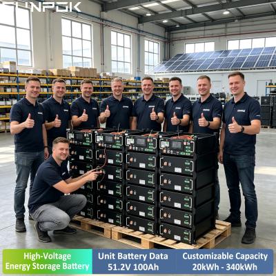 China SUNPOK Rack Lithium Battery 5kWh High Voltage Battery Module 20-90kWh Solar Energy Storage System for sale