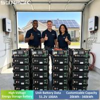 China SUNPOK High Voltage LiFePO4 Battery 100ah 200Ah 20kw 30kw 40kw 50kw 60kw 80kw 100kw Rack Mounted Energy Storage Battery System for sale