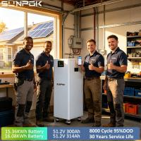 China SUNPOK Touching Screen 16kwh LiFePO4 Battery 48V Large Capacity Solar Energy Battery 51.2v 314ah Lithium Ion Battery for Home for sale